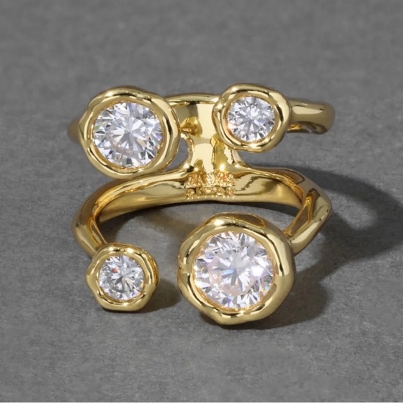 Alexis Bittar | Jewelry | Alexis Bittar Asterales Gold Open Ring | Poshmark